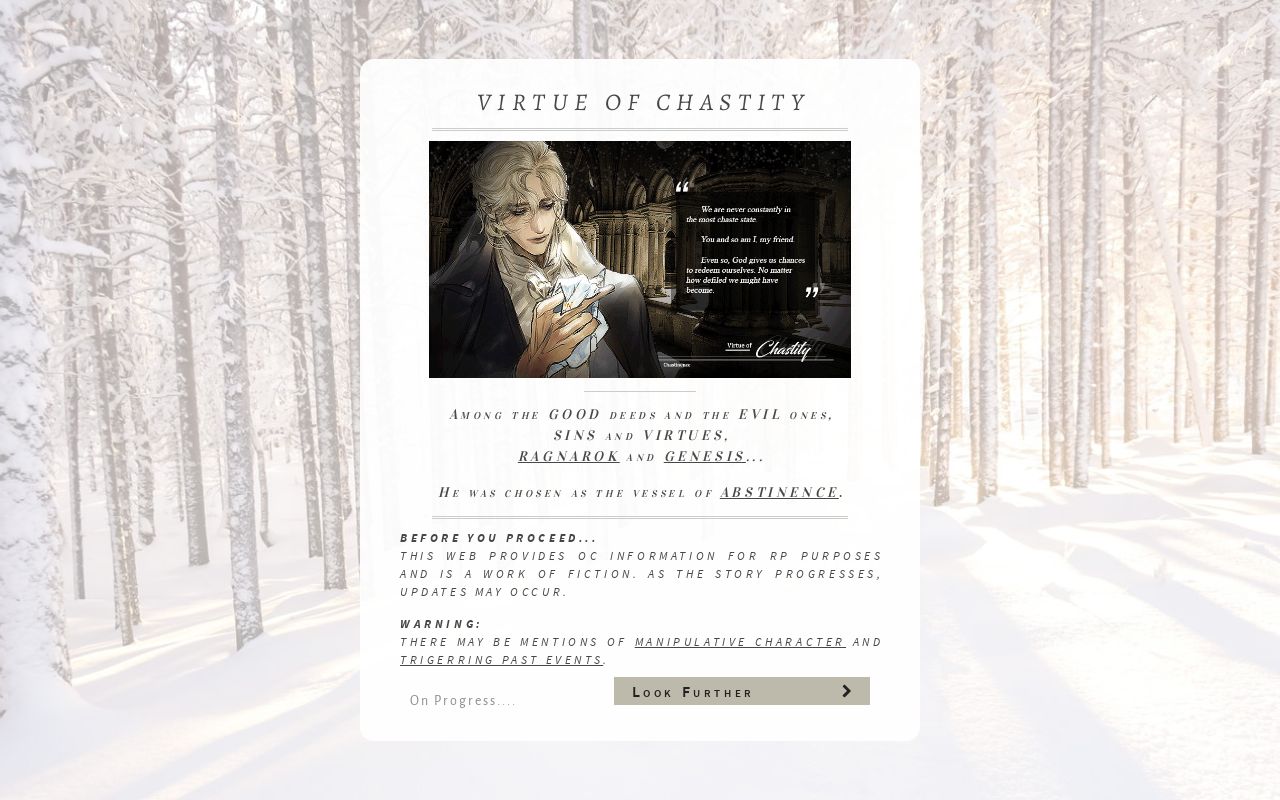 CHASTITY - A Virtuous Vessel.